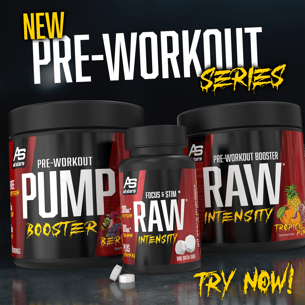 All Stars Raw Intensity Pre Workout Booster - NEU