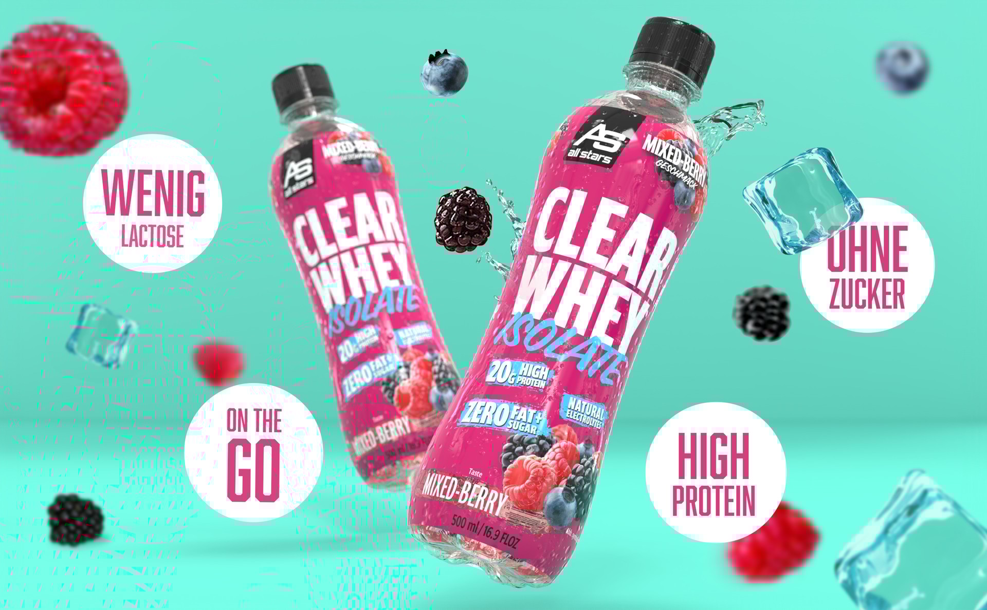ALL STARS Clear Whey Protein als Fertig Proteinshake - fruchtiger ...