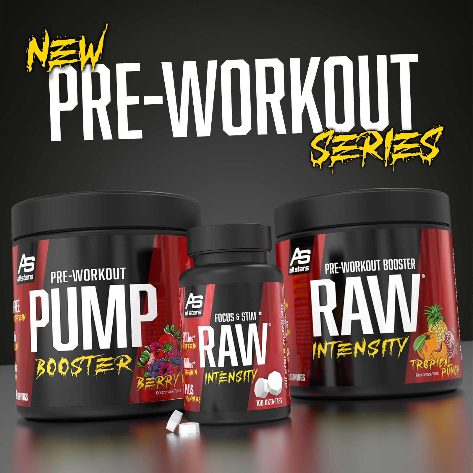 ALL STARS Pump Booster - Stim freier Pre Workout Booster