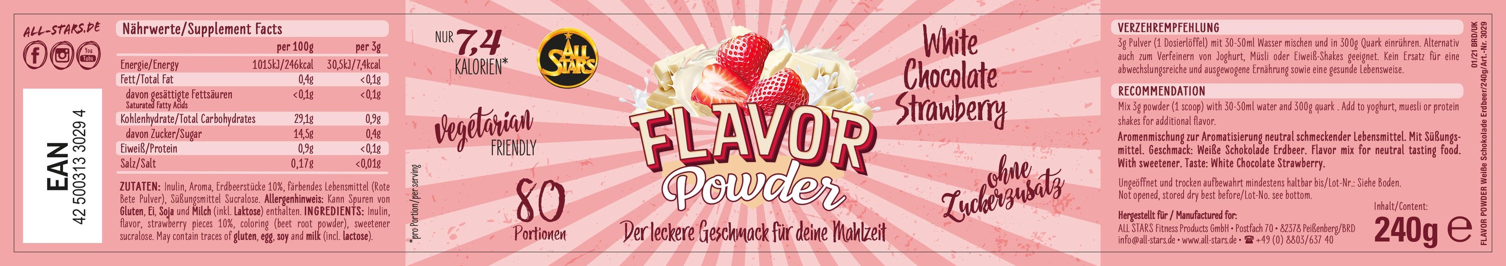 Geschmackspulver von ALL STARS | Flavor Powder - leckerer Geschmack
